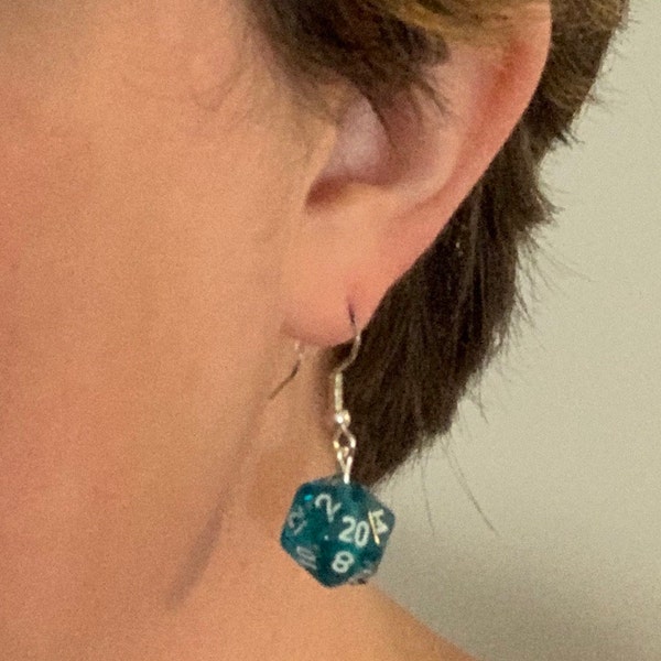 Miniature Dice Earrings 725 Sterling Silver Polyhedral Dnd Dungeons and ...