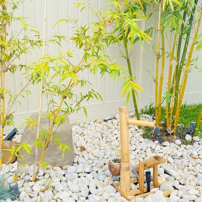 Solar Power Bamboo Fountain Double Set of Large Odoshi H80 Japanese ...
