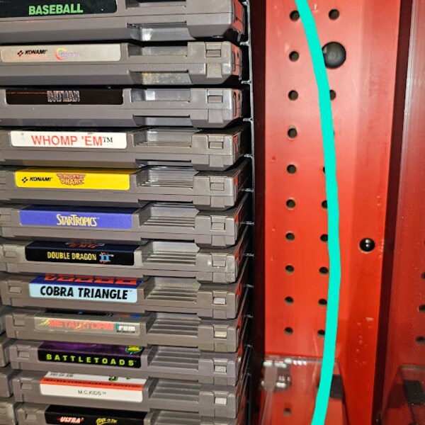 2 Rows - Rack Display for NES Nintendo Entertainment System Games ...