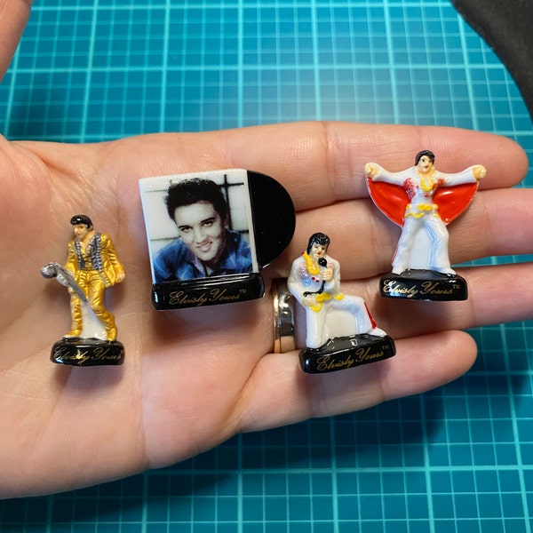 Tiny ELVIS PRESLEY Collection Gold Suit Records Record Albums- French ...