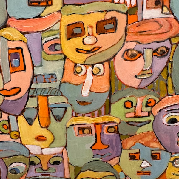 LUNCH IS READY an Original Abstract Floral Acrylic Painting by Judie ...