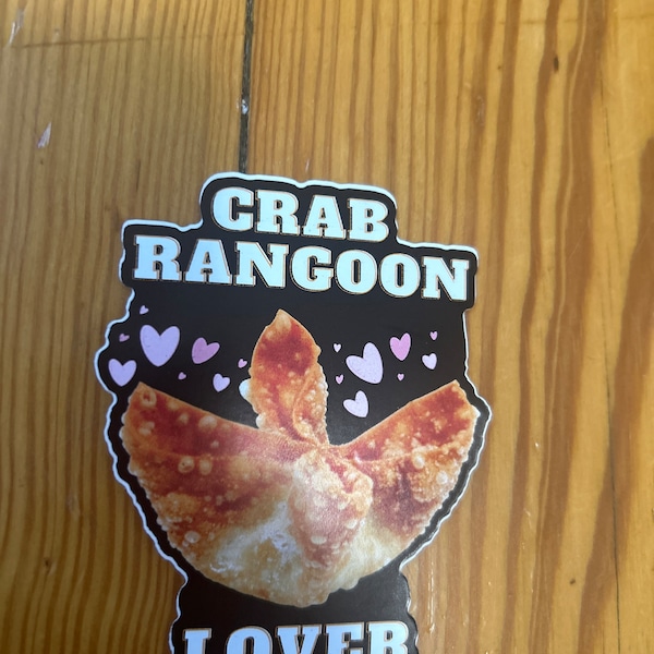 Crab Rangoon Lover Sticker, Funny Sticker, Meme Sticker, Hydroflask ...
