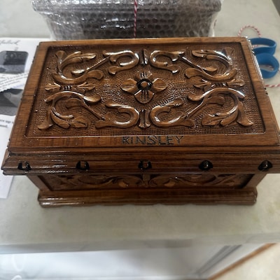 Personalized Wooden Secret Lock Puzzle Box, Heart Jewelry Box, Wood ...