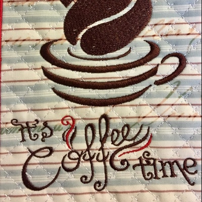 In the Hoop ITH, Machine Embroidery Mug Rug Design Pattern 5x7, Diamond ...