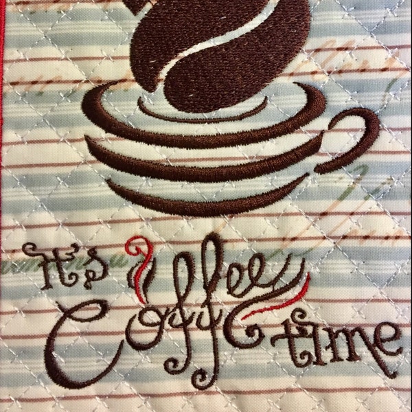 In the Hoop ITH, Machine Embroidery Mug Rug Design Pattern 5x7, Diamond ...