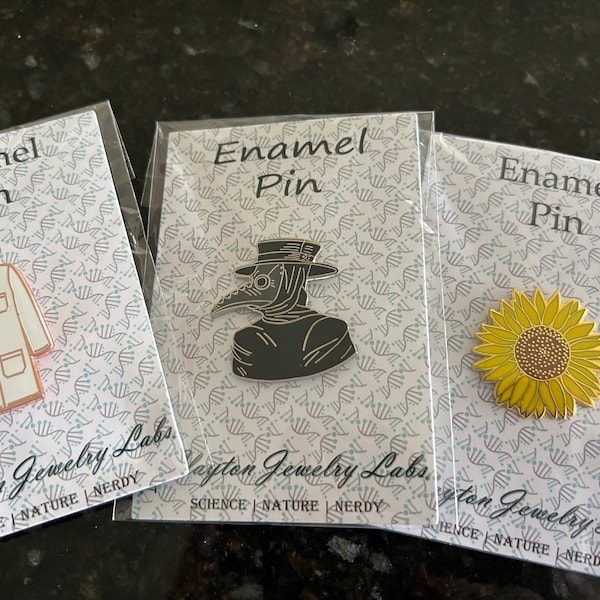 Lab Coat Science Hard Enamel Pin - Etsy