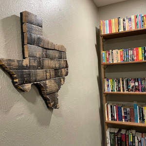 Texas Barrel Art. State of Texas Made From Reclaimed Bourbon Barrel ...