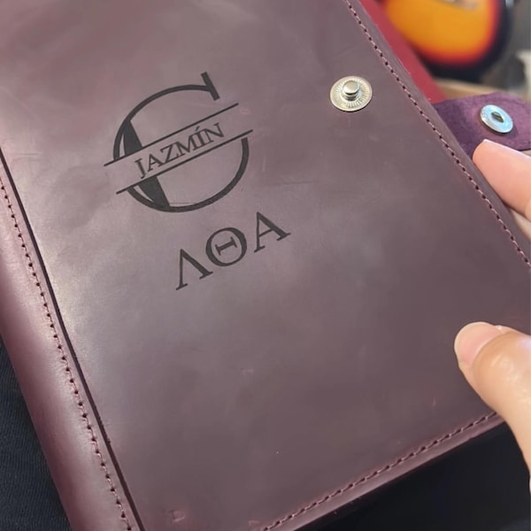 Leather Ring Binder Planner, Personalized Binder Notebook, 6 Ring ...