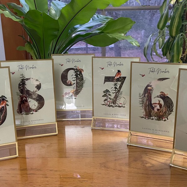 Printable Woodland Animals Number Chart, Downloadable Forest Number Set ...