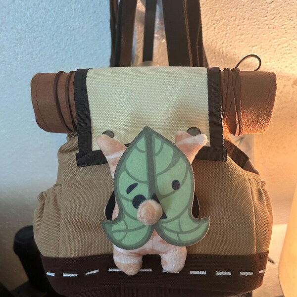 Zelda Korok Backpack Plush With Sound Replaceable Leaves Wearable ...