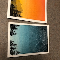 Small Watercolor Painting Mini Landscape Scene Framed Watercolor - Etsy