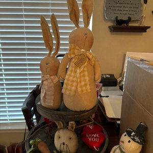 Primitive Bunny Grungy Bunny Handmade Bunny Primitive Handmade Bunny ...