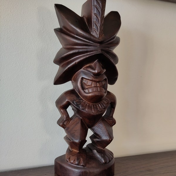 7" KANE TIKI, God of Creation, Hawaiian Tiki God Woodcarving, Tiki Face ...