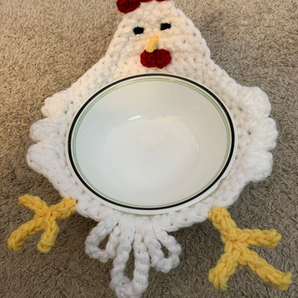 Pattern-crochet Chicken Bowl Cozy - Etsy
