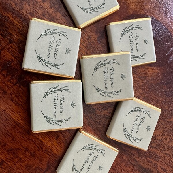 50 Pcs Wedding Chocolate, Wedding Chocolate Favors, Customized ...