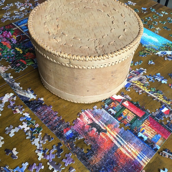 Large Round Birch Bark Bread Bin »lena« - Etsy