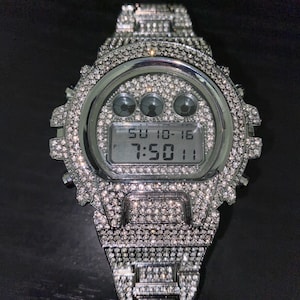 Full Diamond Icy Watch Bling Bling Iced Out Watch Hip Hop - Etsy