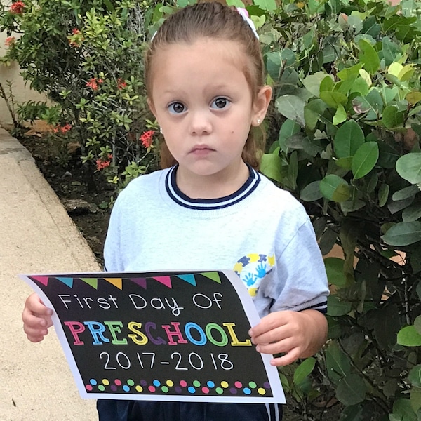 Last Day of Preschool Sign, Last Day of School Sign, Preschool ...