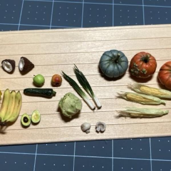 Miniature Watermelon Fruit Clay Mini Fruit Dollhouse Handmade 1/12 ...