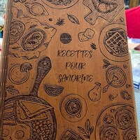 Personalized Wooden Recipe Book Binder Custom Journal Cookbook Notebook ...