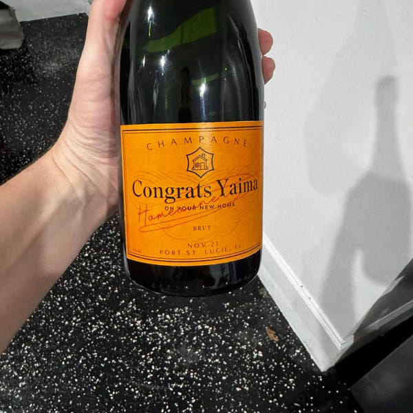 Custom Champagne Label Sticker / Printed Version Made-to-order / for ...