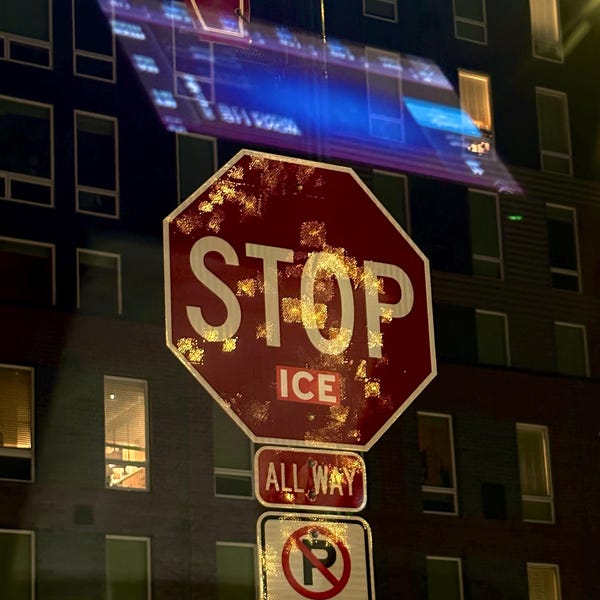 Stop ICE Red Sticker That Happens to Be the Same Shade of Red as a Stop ...