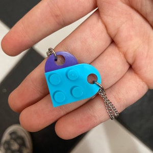 Heart Necklace Set Made With Authentic LEGO® Bricks 100% Stainless ...