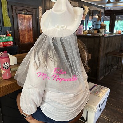 White Bride Cowgirl Hat Nashville Bachelorette Cowboy Hat Bride's Last ...