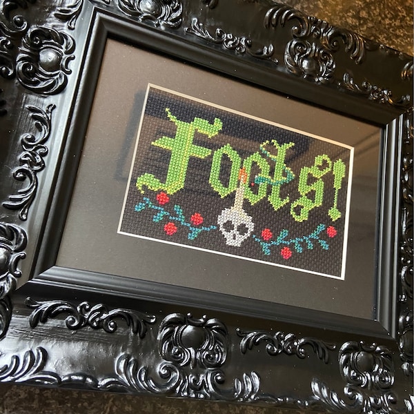 Fools! Villain Cross Stitch - Modern Cross Stitch Pattern - Spooky ...