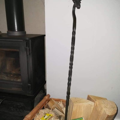 Stag Fire Poker / Blacksmith Fire Pit Tool / Hand Forged - Etsy