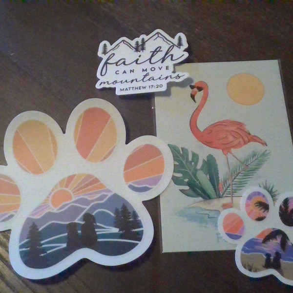 Dog Paw Print Beach Girl With Dog Clear Vinyl Sticker || Ocean Stickers ...