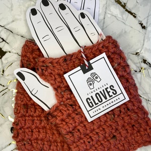 PRINTABLE Fingerless Glove Tag Pack. 2pc Bonus Hand Template ...
