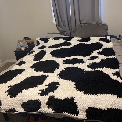Cow Print Graph Written Pattern for C2C & Tapestry Crochet C2C Graph ...