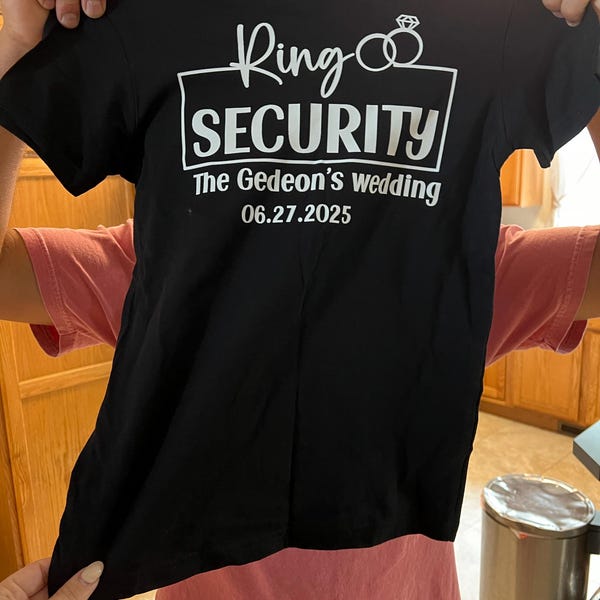 Custom Ring Security Shirt Personalized Ring Bearer Shirt Gift Ring ...