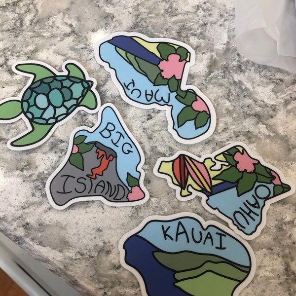 Mini Oahu Sticker, Oahu Sticker, Hawaii Sticker, Hawaii - Etsy