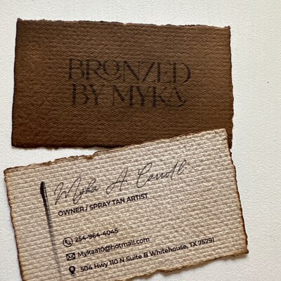 Eco Friendly Business Card From Handmade Recycled Paper Printed in ...