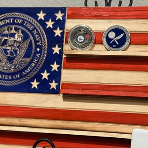 Thin Silver Line Challenge Coin/ Thin Grey Line Coin Display ...