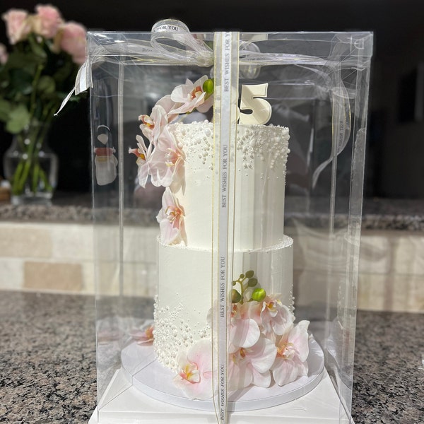 10 Sets Clear Bakery Boxes With Handles.4 Holes or 6 Holes Box for ...