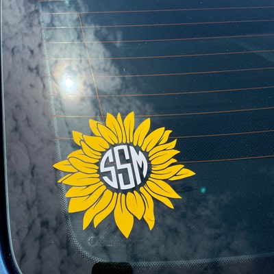 Personalized Monogram Decal Monogram Car Decal Monogram - Etsy