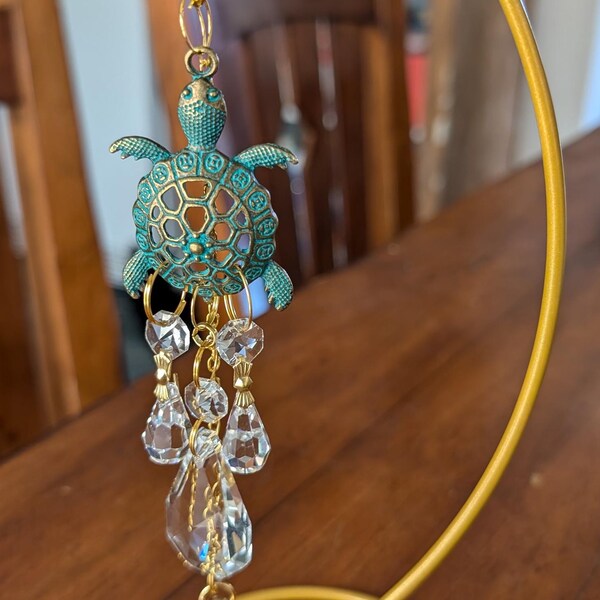 Iron Peace Sign Crystal Wind Chime Sun Catcher - Etsy