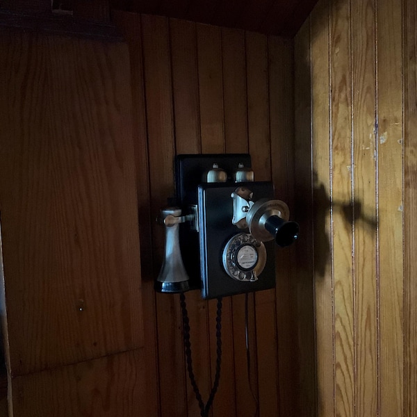1930's Style Wooden Wall Telephone With a Shelf - Etsy