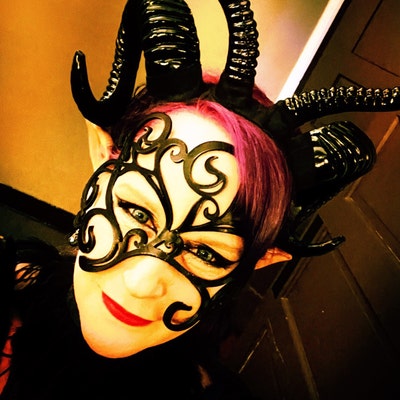 Coquette Leather Mask for Eyeglasses choose Color - Etsy