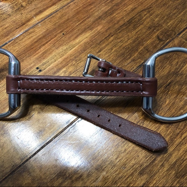 Leather Curb Strap Snaffle Bit - Etsy