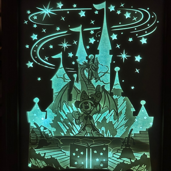 LIGHTBOX MICKEY FANTASIA - Etsy