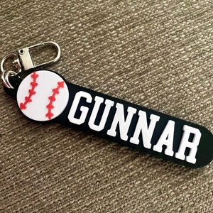 Baseball Personalized Keychain / Keyring / Bag Tag / Name Tag 3D ...