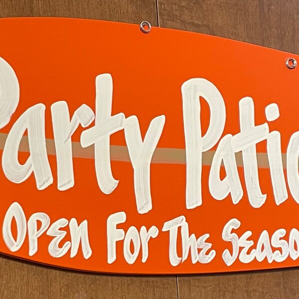 Handmade Surfboard Sign,personalized, Hand Lettered, Party Patio Sign ...