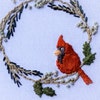 PDF Pattern - 8" Cardinal Wreath - Step by Step Beginner Embroidery ...