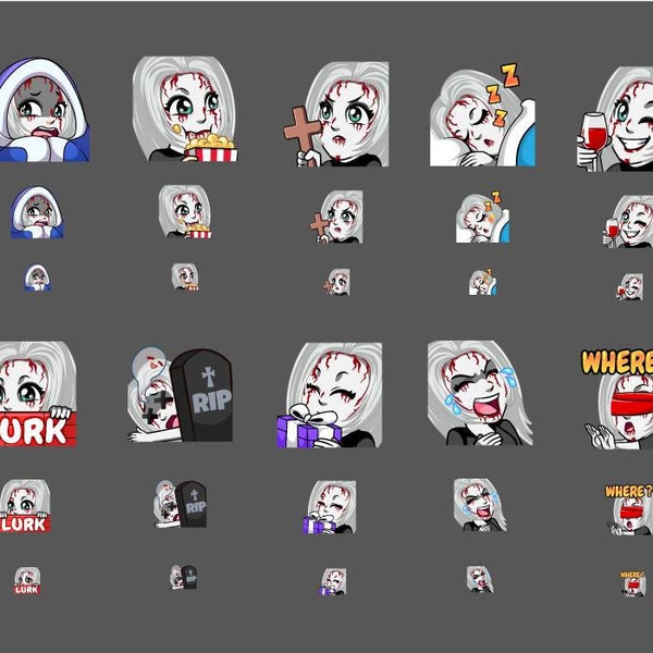 Customizable Ultimate Gothic Vtuber Kit: Live2d Model & 7 Outfits With ...