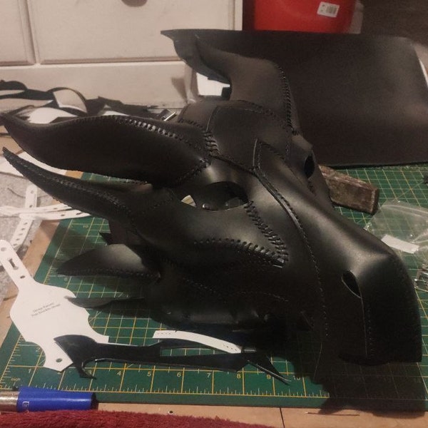 PDF Pattern Leather Dragon Mask - Etsy
