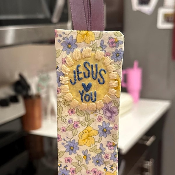 Embroidered Fabric Bible Bookmark (jesus Loves You) - Etsy